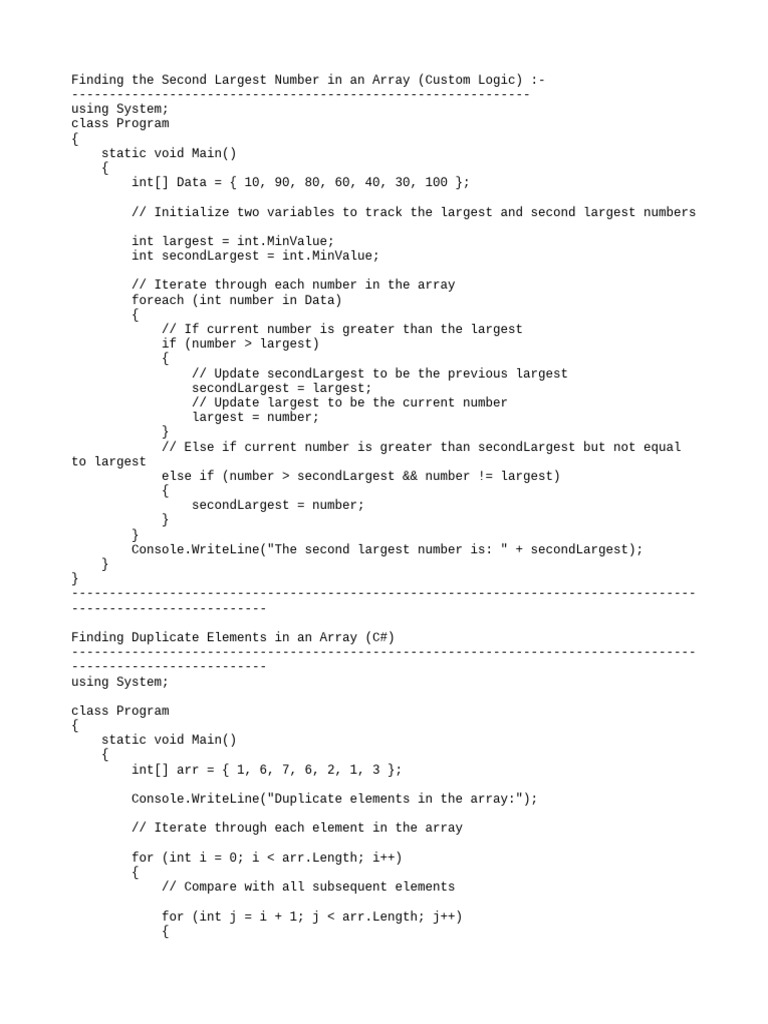 Interviewer Asking Coding Programs | PDF | Algorithms And Data ...