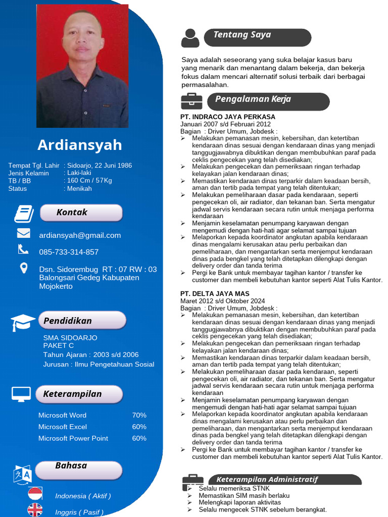 CV Ardiansyah 2025.. | PDF