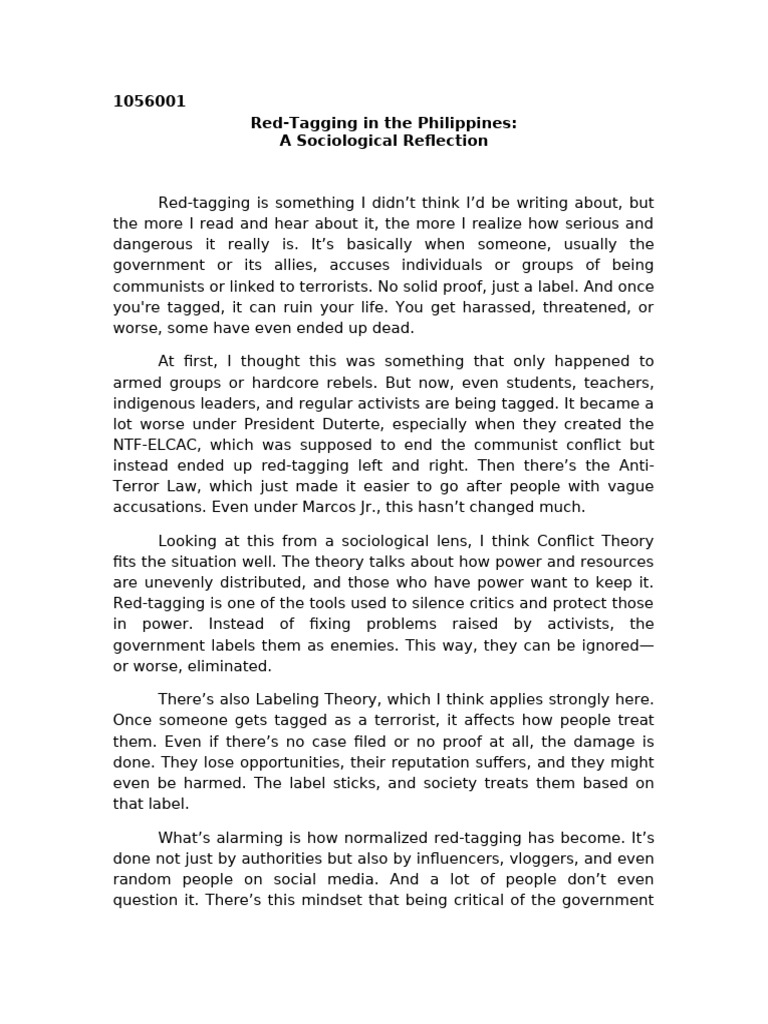 Understanding Red-Tagging in the Philippines | PDF | Justice | Crime ...