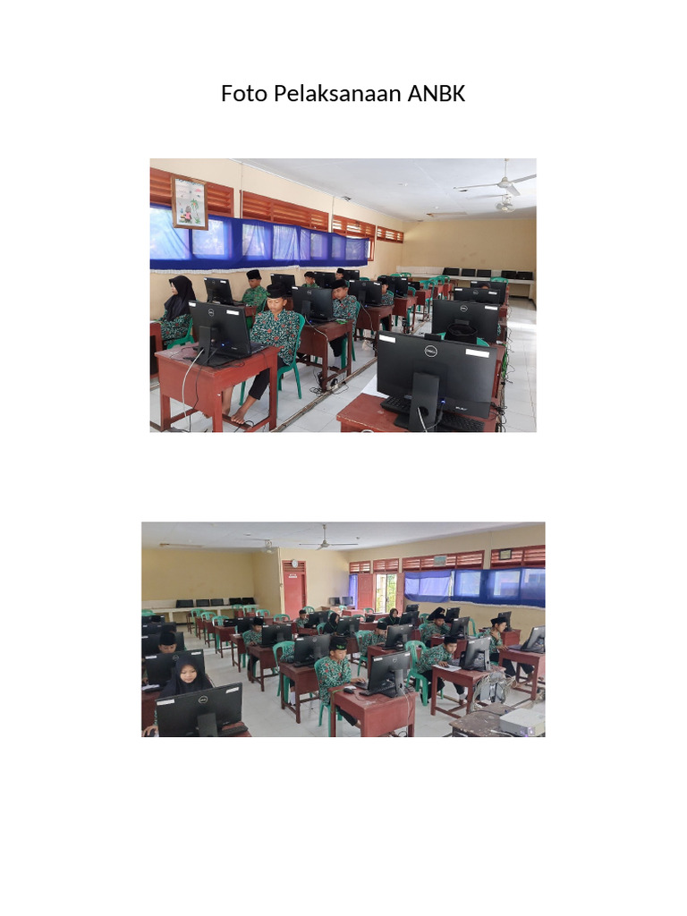 Foto Pelaksanaan ANBK | PDF