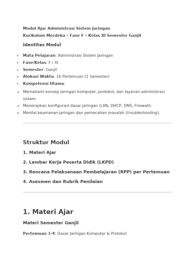 Modul Ajar ASJ | PDF