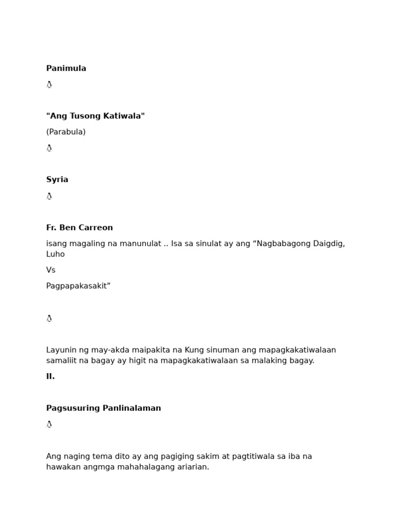 Ang Tusong Katiwala | PDF