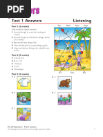Starters 4 Test 1 Answer Key | PDF