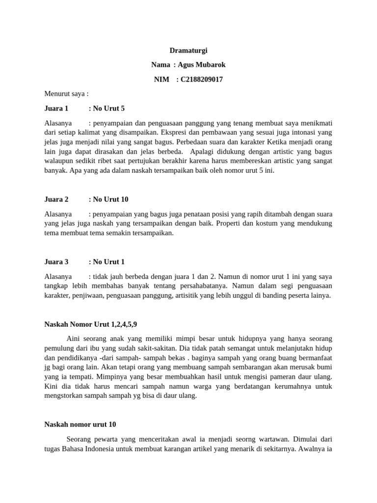 Dramaturg I | PDF
