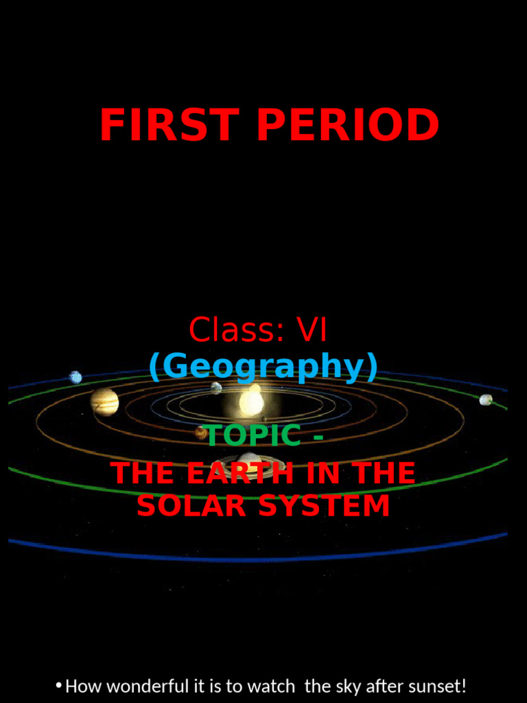 01 First Period - Solar System | PDF | Planets | Solar System