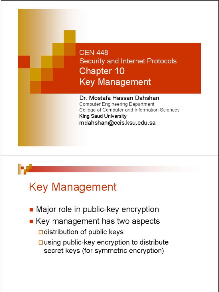 06 Key Management | PDF | Public Key Cryptography | Key (Cryptography)