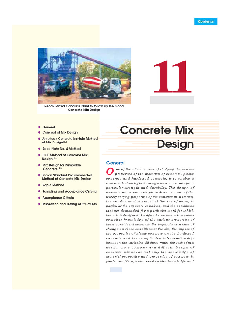 Concrete Mix Design Ready Mixed Concrete | PDF | Concrete | Civil Engineering