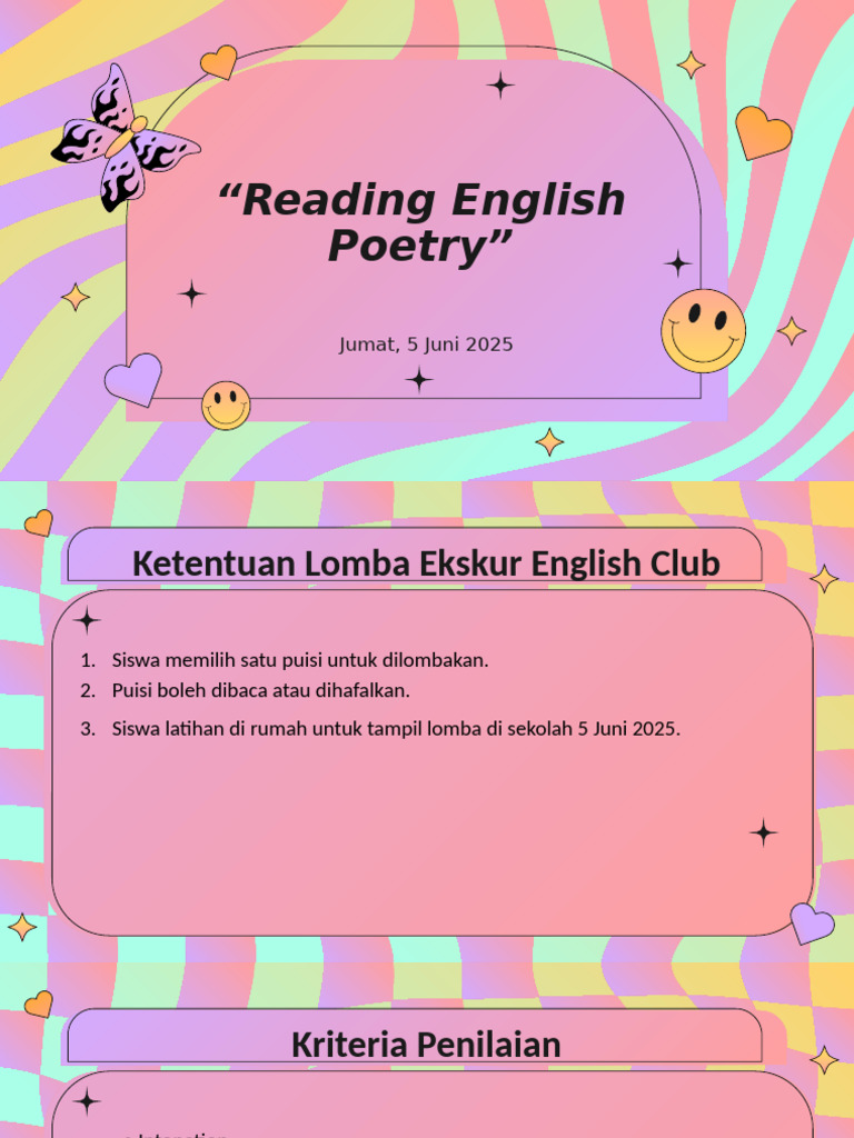 Reading English Poetry Grade 1 | PDF