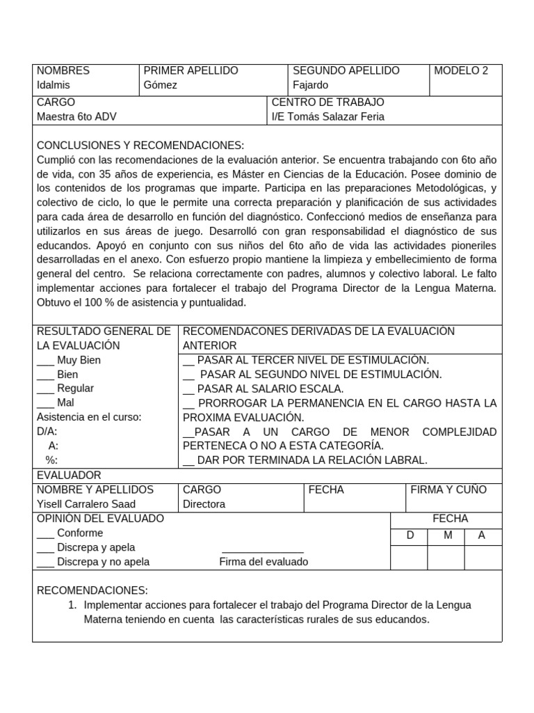 Idalmis | PDF | Aprendizaje