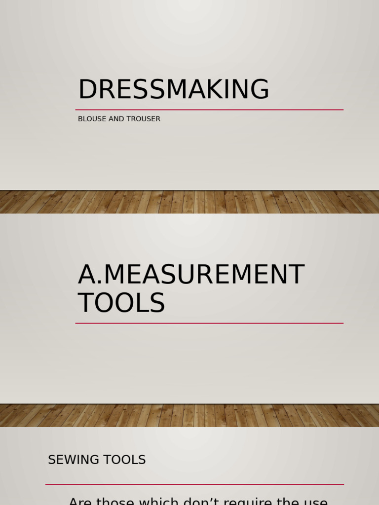 Essential Dressmaking Measurement Tools | PDF