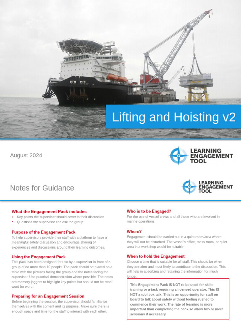 Safety Engagement for Lifting Operations | PDF | Communication | Elevator