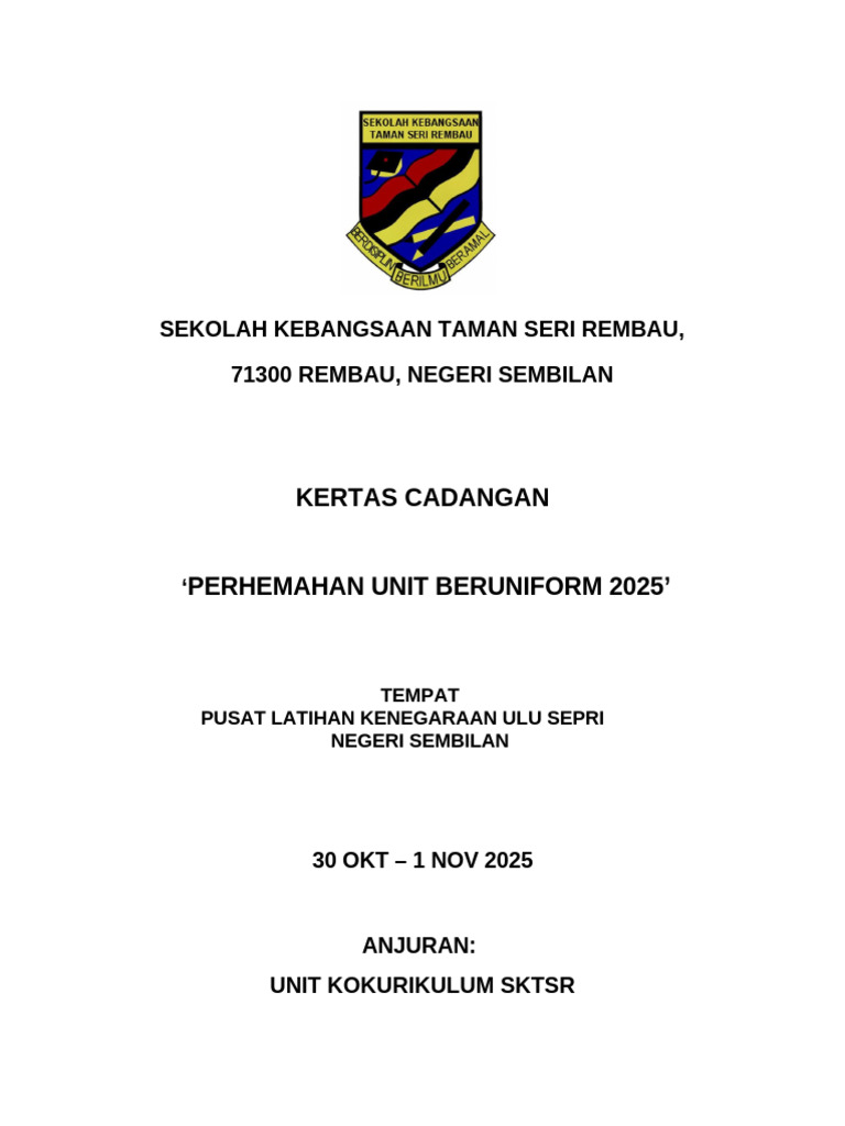 Perkhemahan Unit Beruniform 2025 | PDF