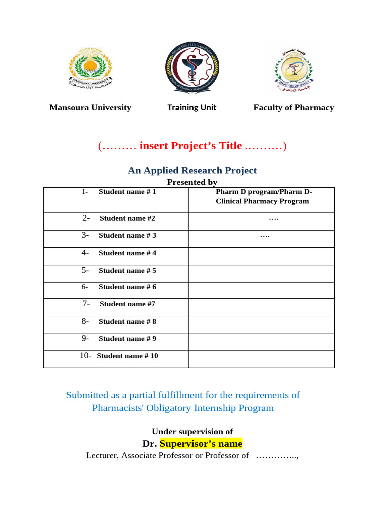 Templete Applied Research Project 2025 | PDF | Gastrointestinal Tract ...