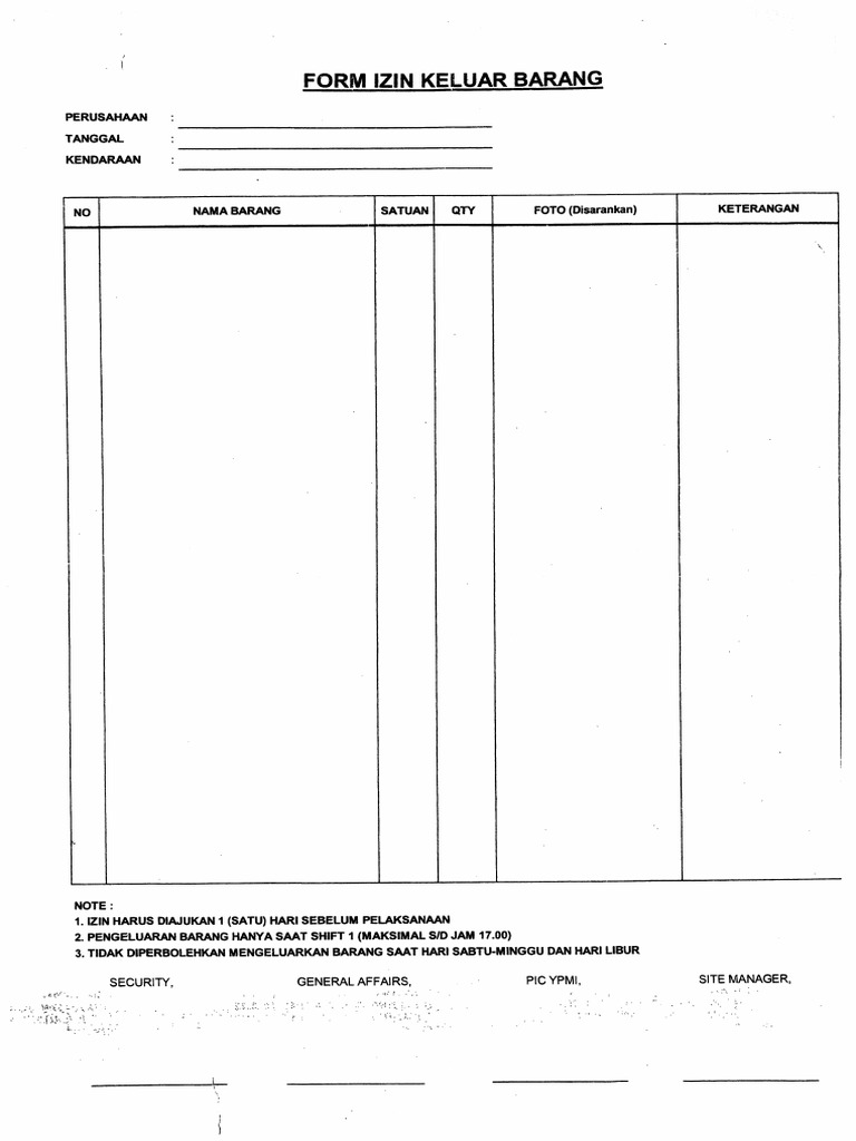 Surat Jalan YPMI | PDF