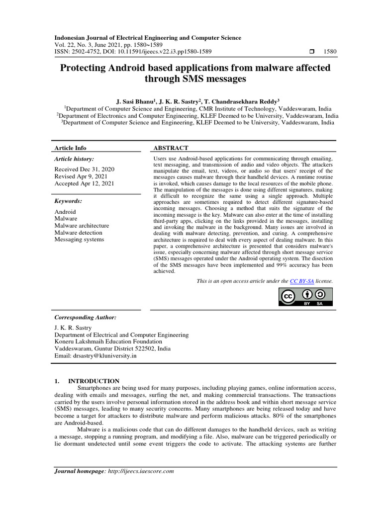 Protecting Android Based Applications FR | PDF | Malware | Phishing