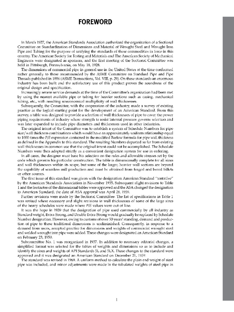 ASTM R0033 Asme B36.10M 2004 API Asme Resources | PDF