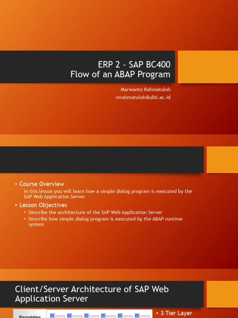 01 SAP BC400 - Flow of An ABAP Program - 2 | PDF | Computing | Software ...