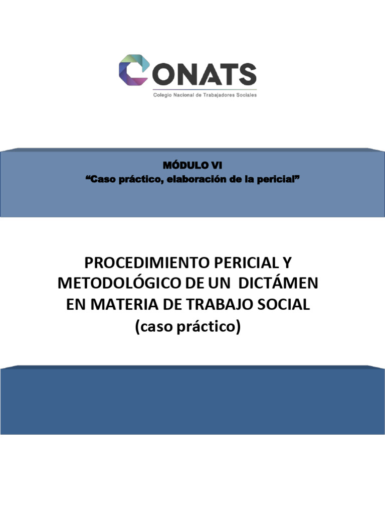 Elaboración de Dictamen Pericial en Trabajo Social | PDF | Teoría ...