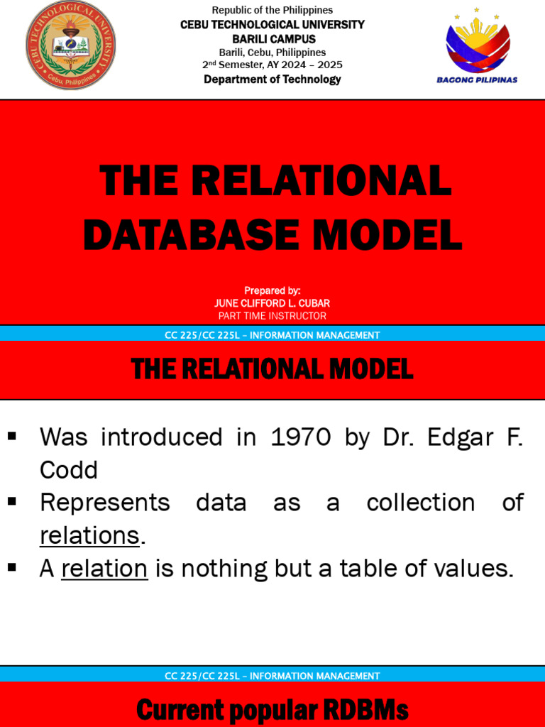 The Relational Database Models | PDF | Relational Database | Relational Model