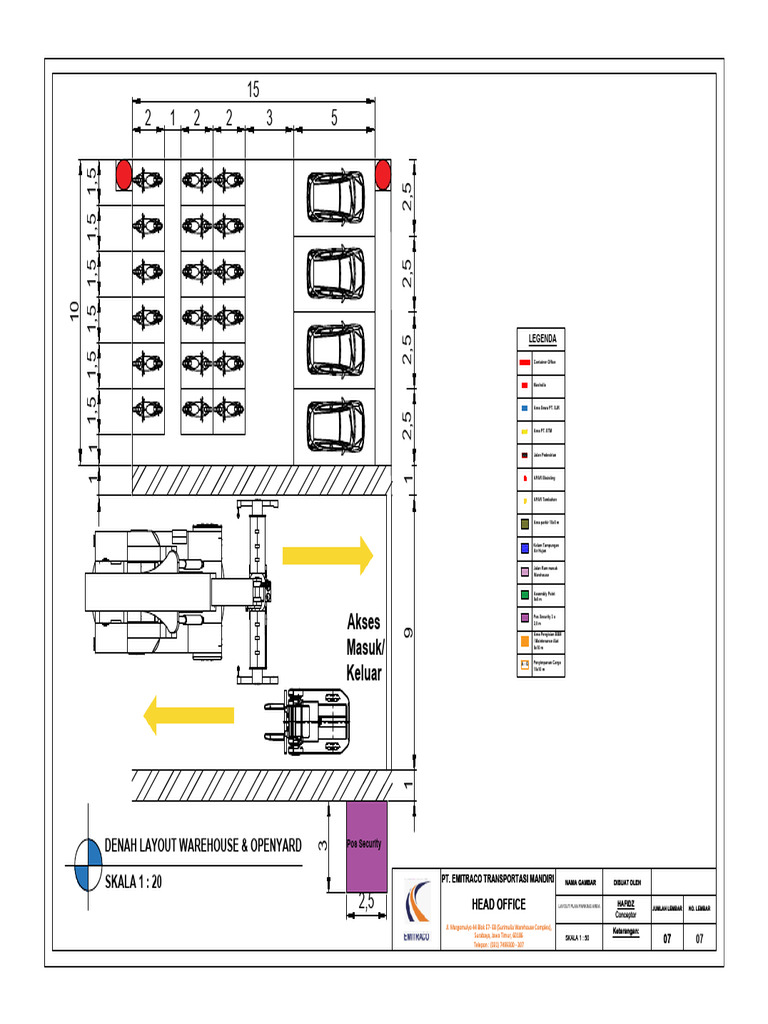 Denah Parkir Gudang Tambak Langon 24 - (C) | PDF