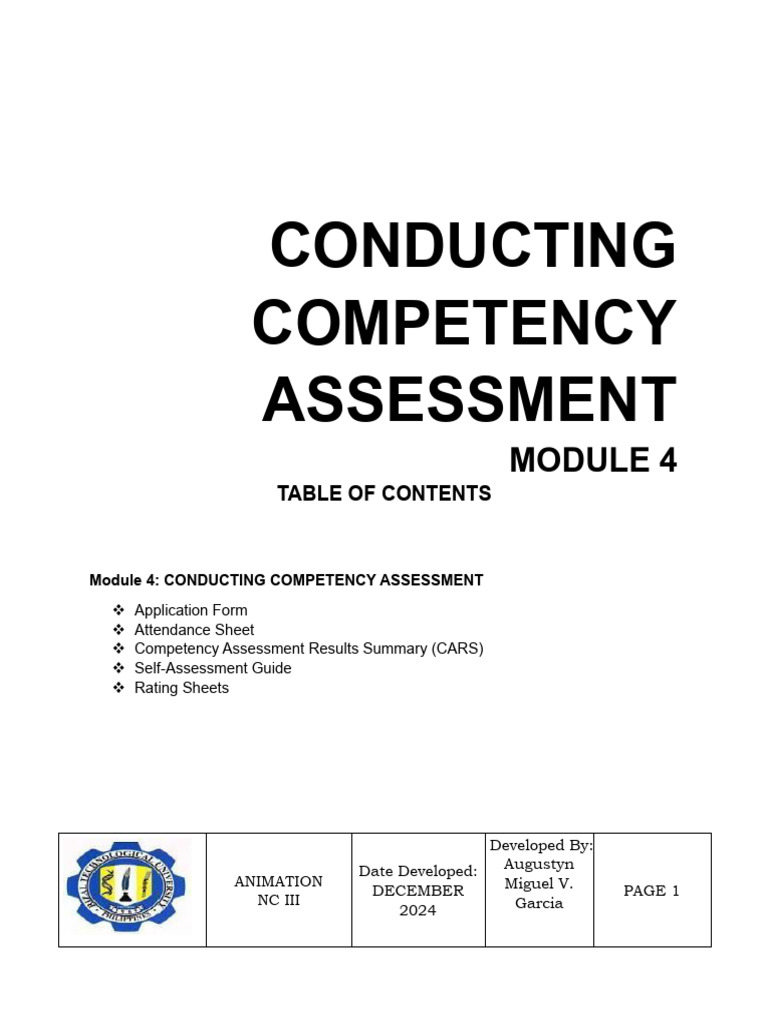 Animation NC III Competency Assessment Guide | PDF