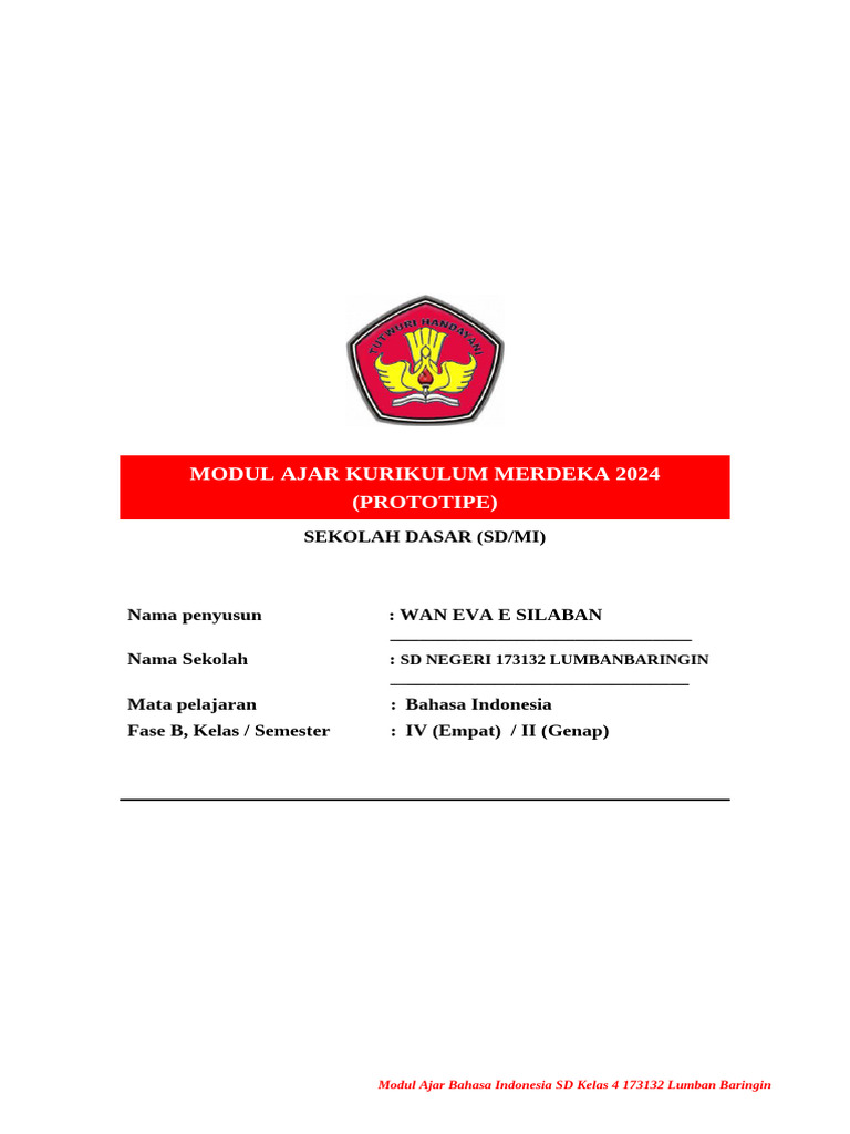 Modul Ajar Wan Eva (Ekin) | PDF