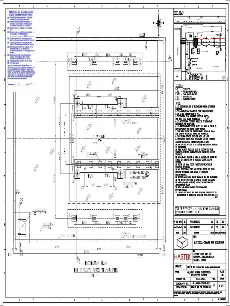 Transformer Foundation Drawing Details | PDF