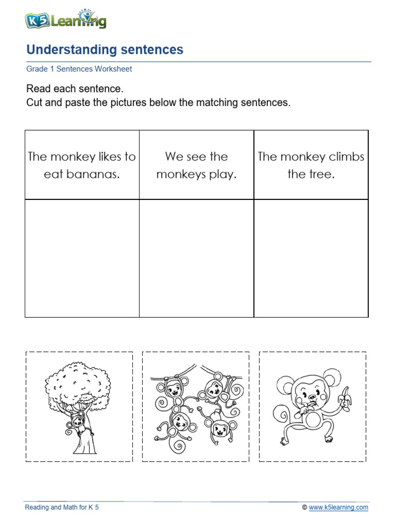 Grade 1 Understanding Sentences D | PDF