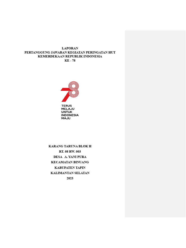 LPJ Lomba Agustus 2023 | PDF