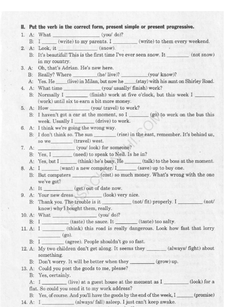 Tenses Practice | PDF