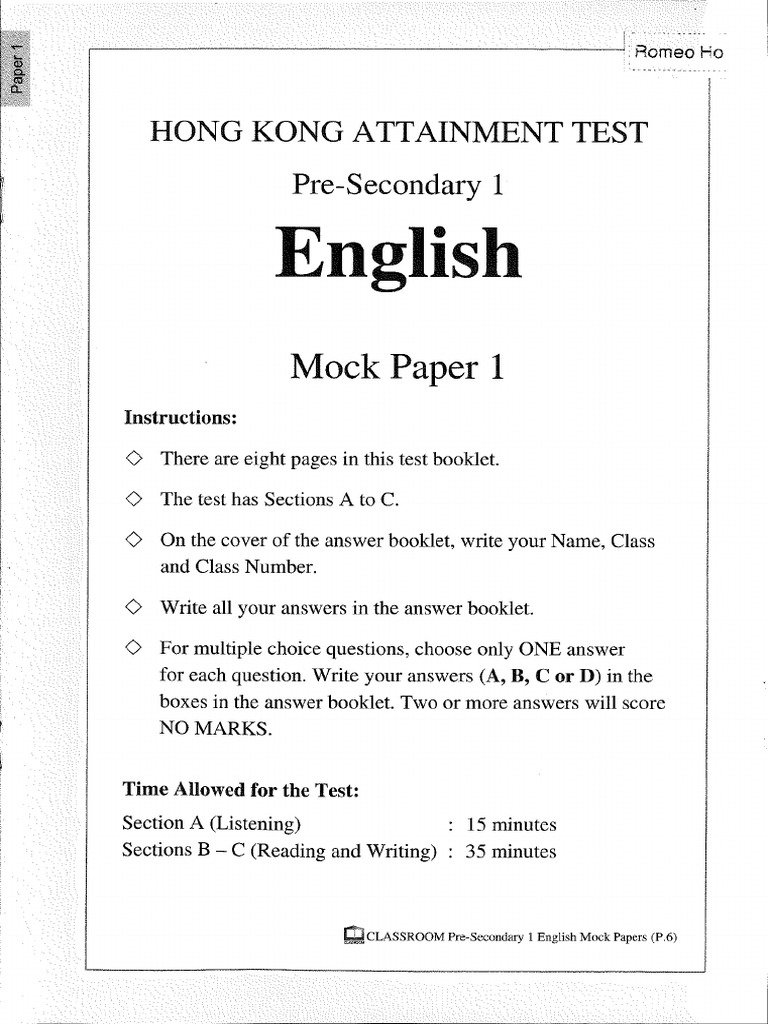 MOCK 1 Question | PDF