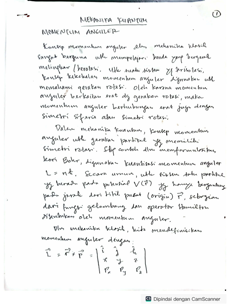 Operator Momentum Sudut 1 | PDF