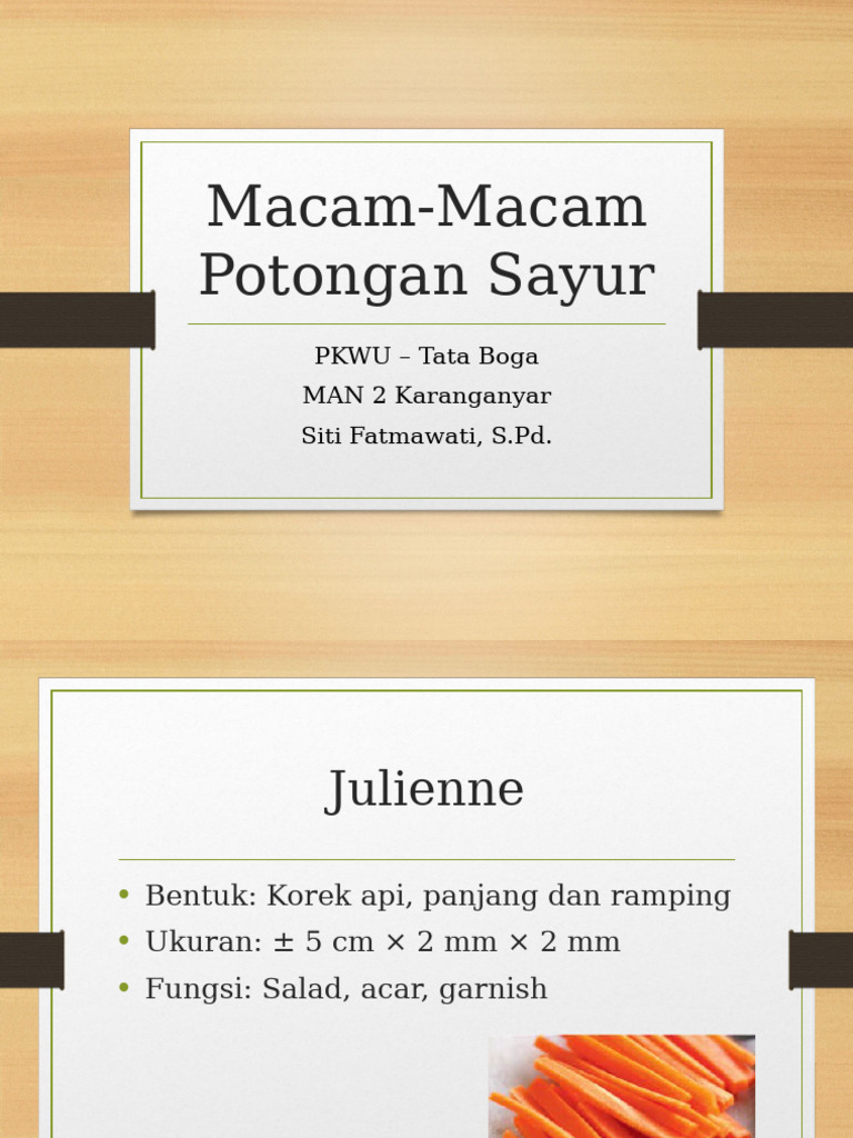 Macam_Potongan_Sayur | PDF