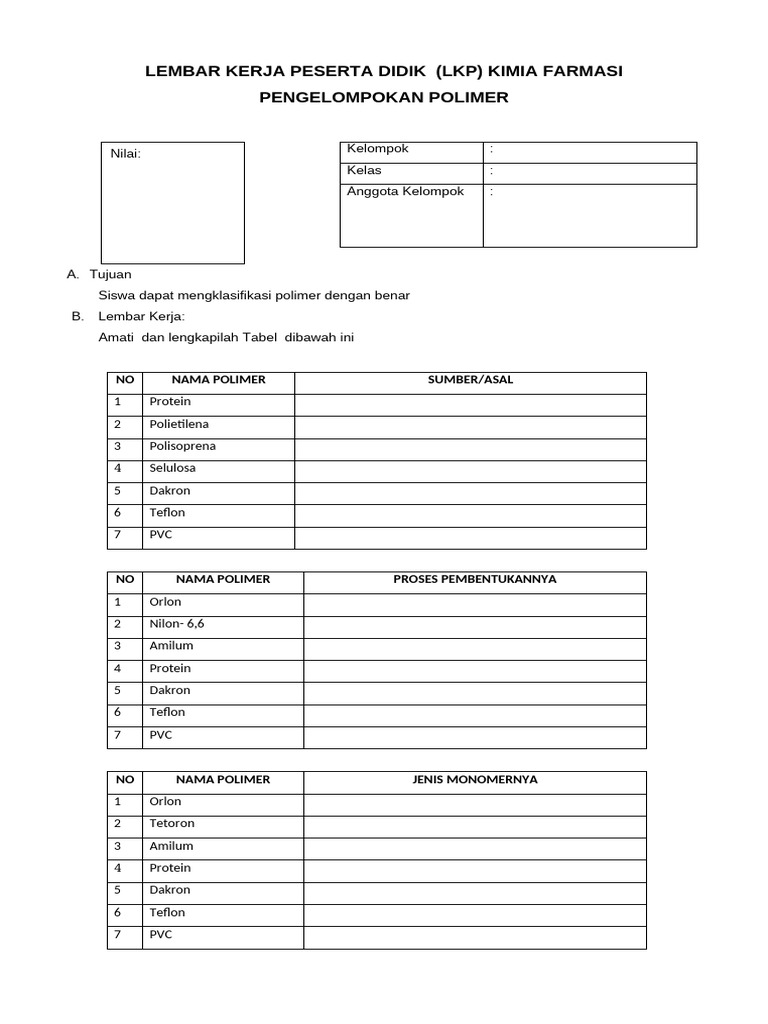 LKPD Polimer | PDF