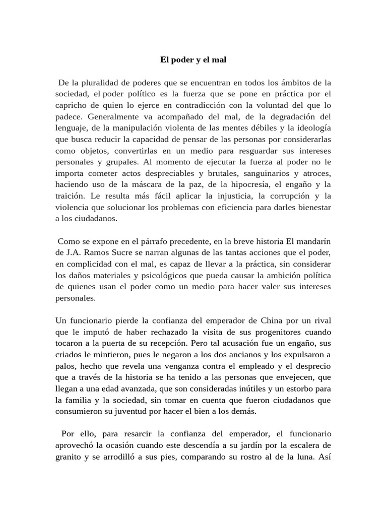 El Poder y El Mal | PDF