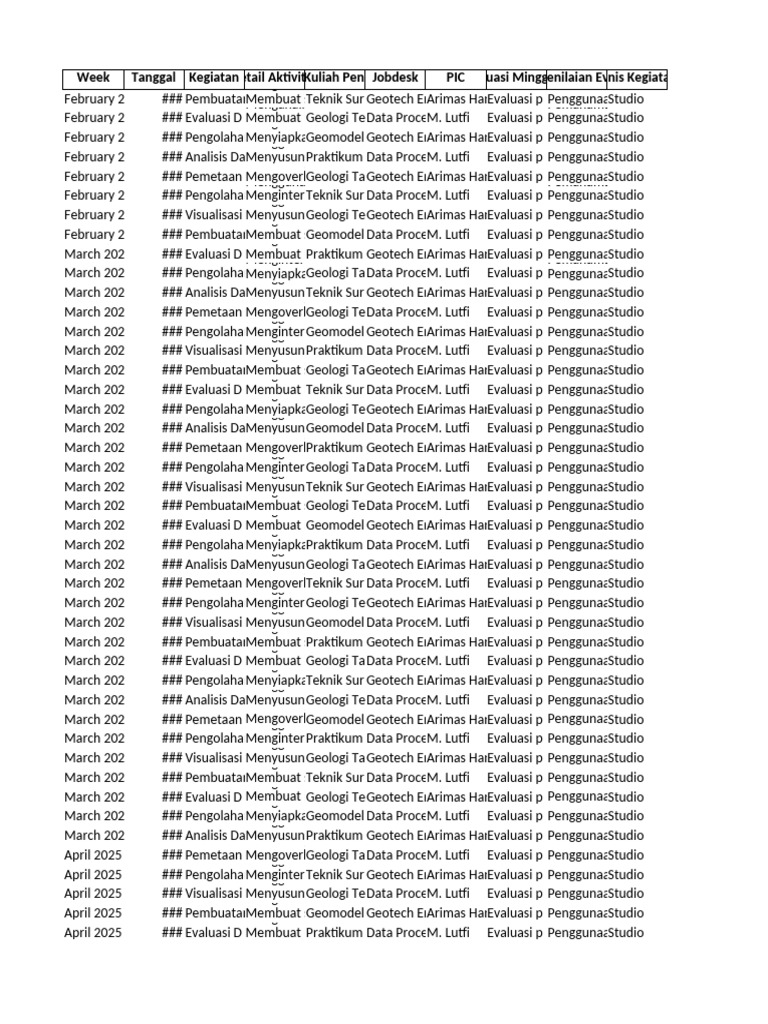 Timeframe Magang MBKM Studio Field | PDF