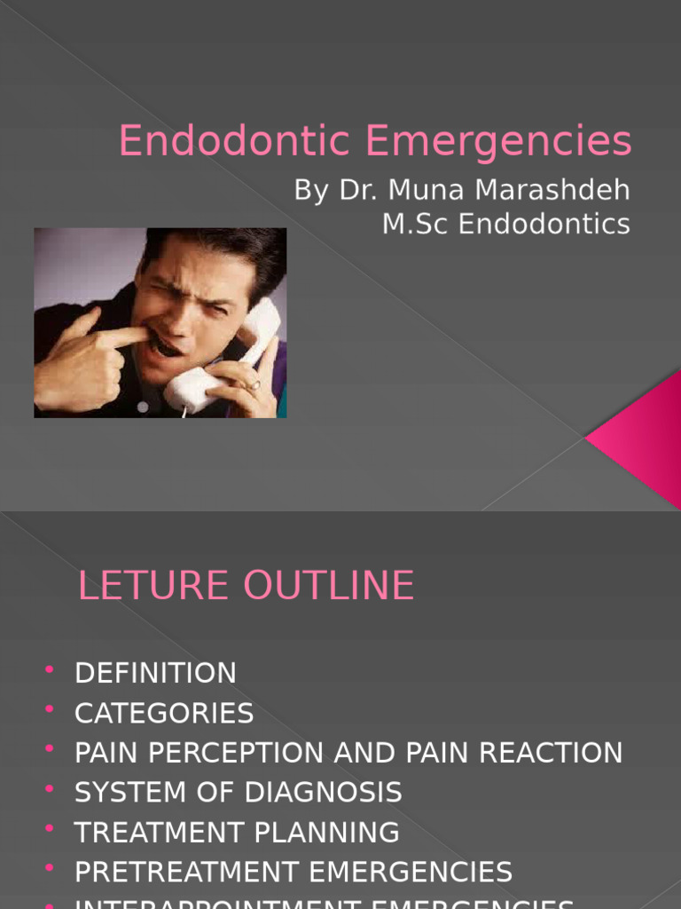 Endodontic Emergencies | PDF | Periodontology | Medical Specialties