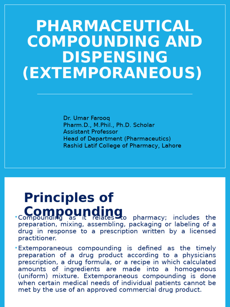 Extemporaneous Dispensing in Pharmacy | PDF | Emulsion | Topical Medication