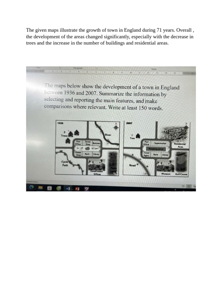 Map Writing Task 1 Pdf