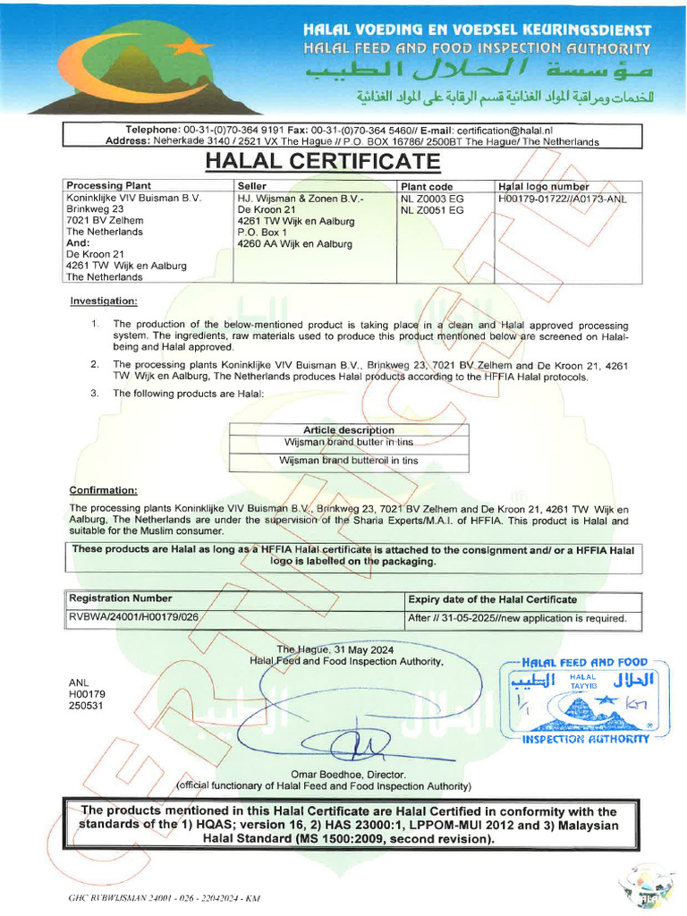 Butter Wijsman GHC RVB ZLH 31-05-2025 | PDF