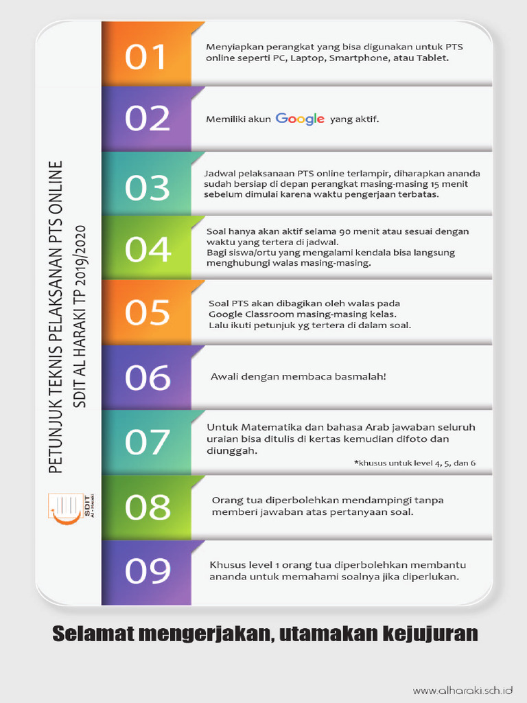 Jadwal PTS Daring SDIT Al Haraki 2020 | PDF