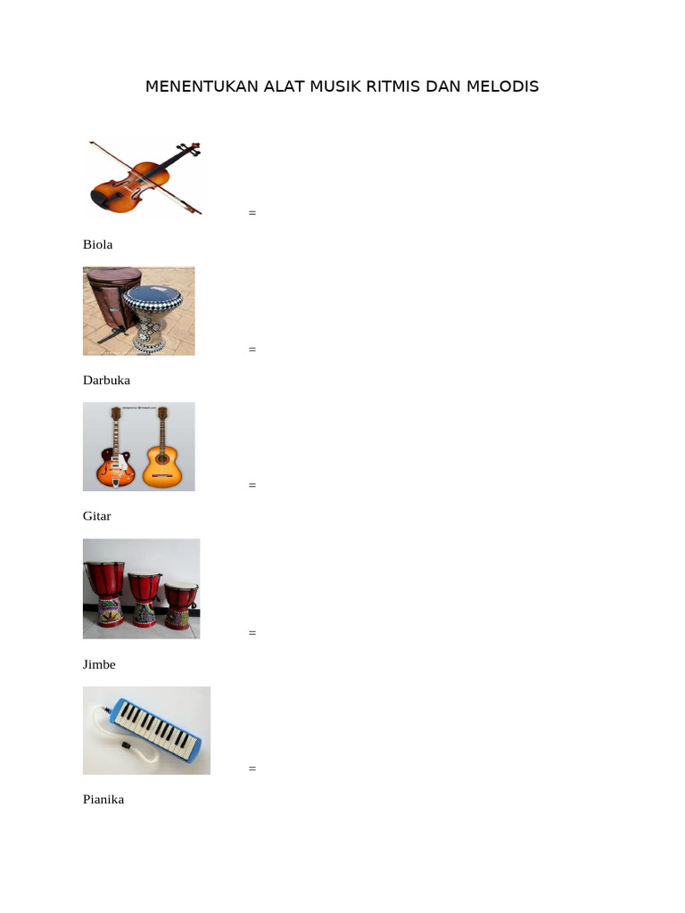 Menentukan Alat Musik Ritmis Dan Melodis | PDF