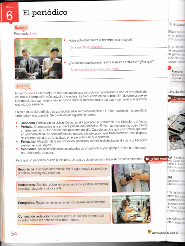 Estructura y Función del Periódico | PDF | Periódicos