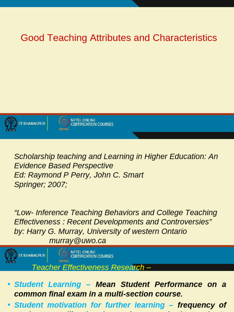 Teaching Attribute | PDF | Teachers | Learning