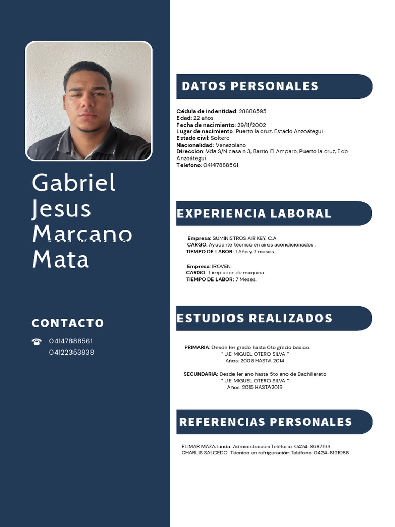 Currículum CV Asesor Financiero Profesional Azul Oscuro PDF | PDF