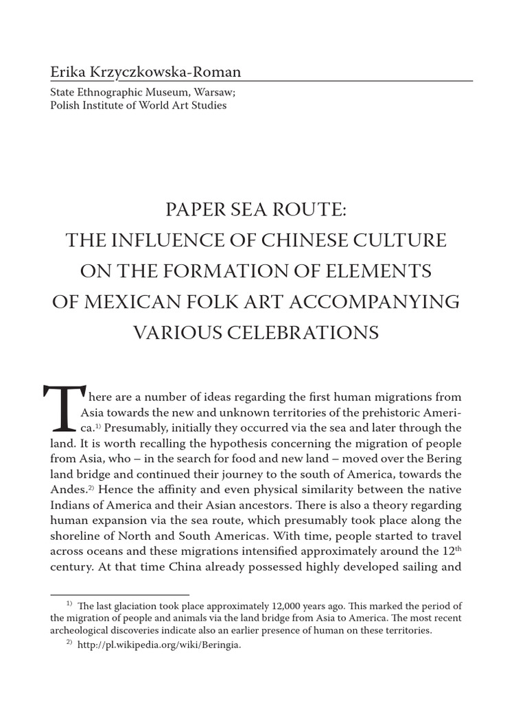 Influence of Chinese Culture on Papel Picado | PDF