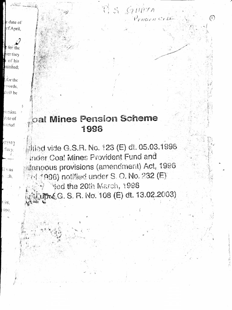 CMPF Pension Scheme | PDF