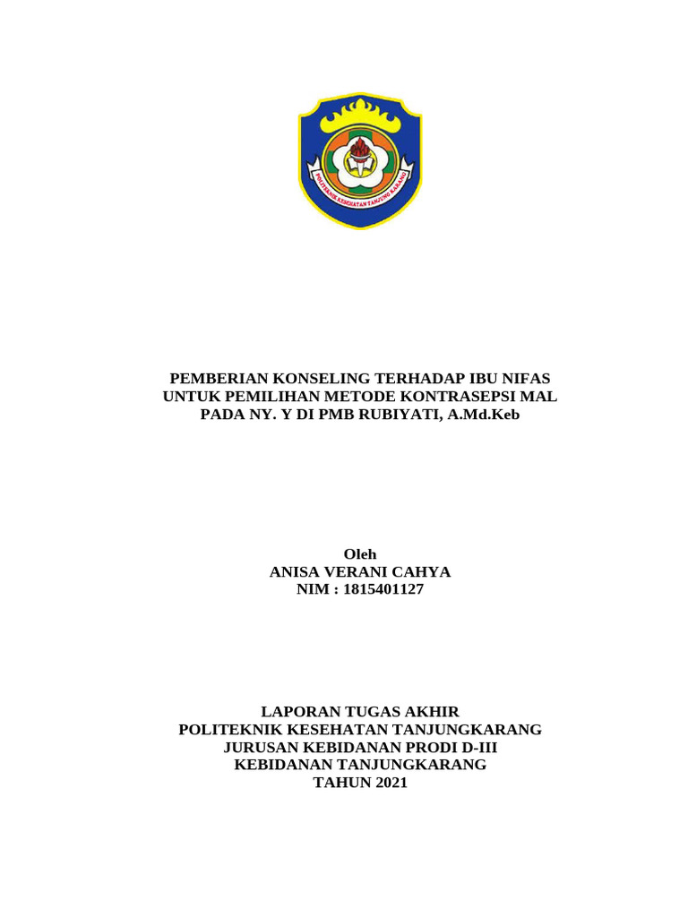 Anisa Verani Cahya 1815401127 Revisi Terakhir | PDF