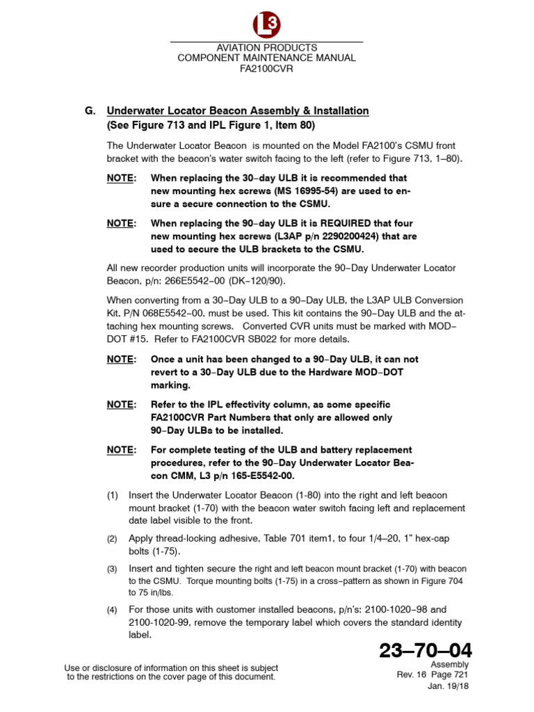 Underwater Locator Beacon Assembly Guide | PDF