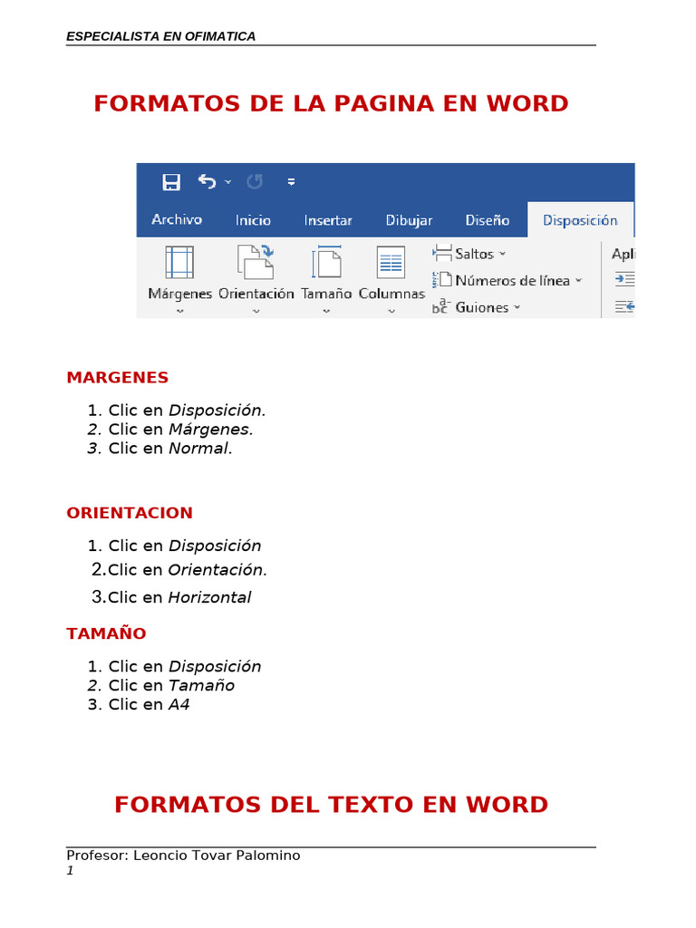 Formatos y Estilos en Word | PDF